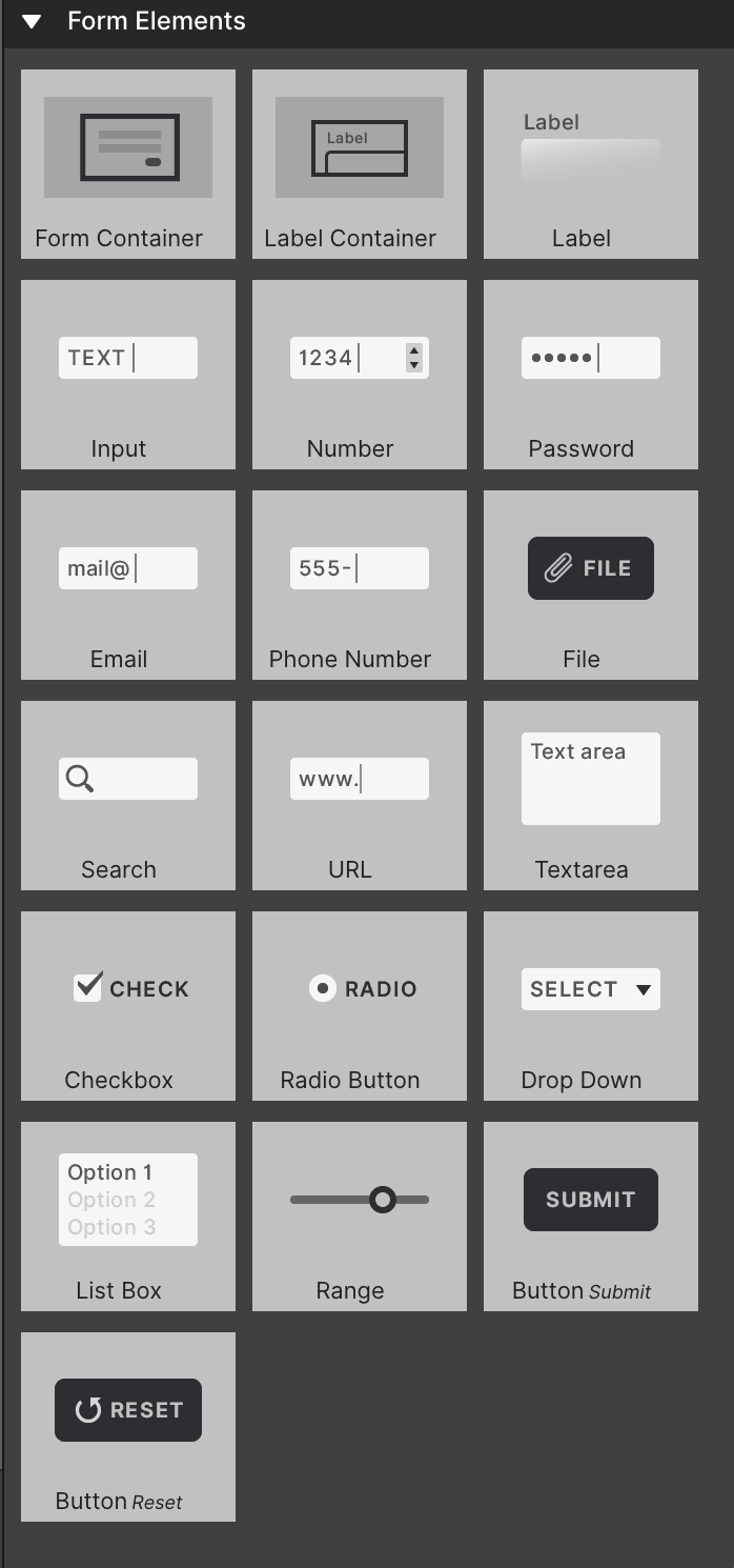 Content Pane Elements